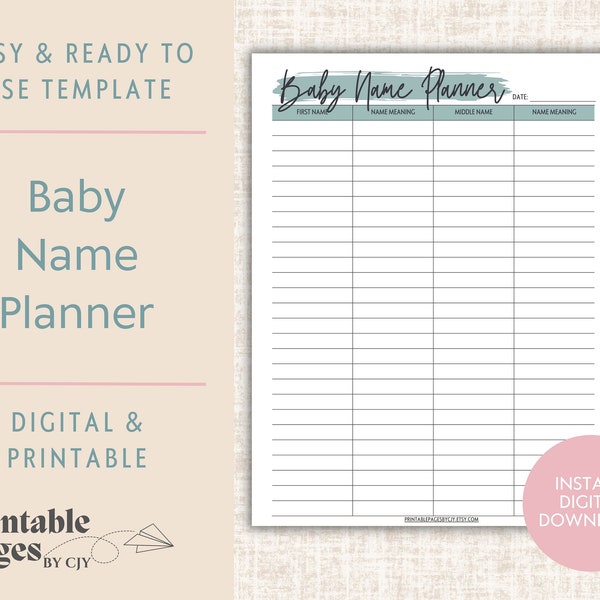 Baby Name Meaning - Etsy