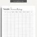 Knitting Needle Inventory Tracker | Crafting Needle Collection Size ...