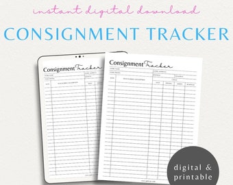 Consignment Inventory Sheet-template, Instant Download - Etsy