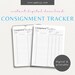 Consignment Tracker Printable Template | Digital Download | Inventory ...