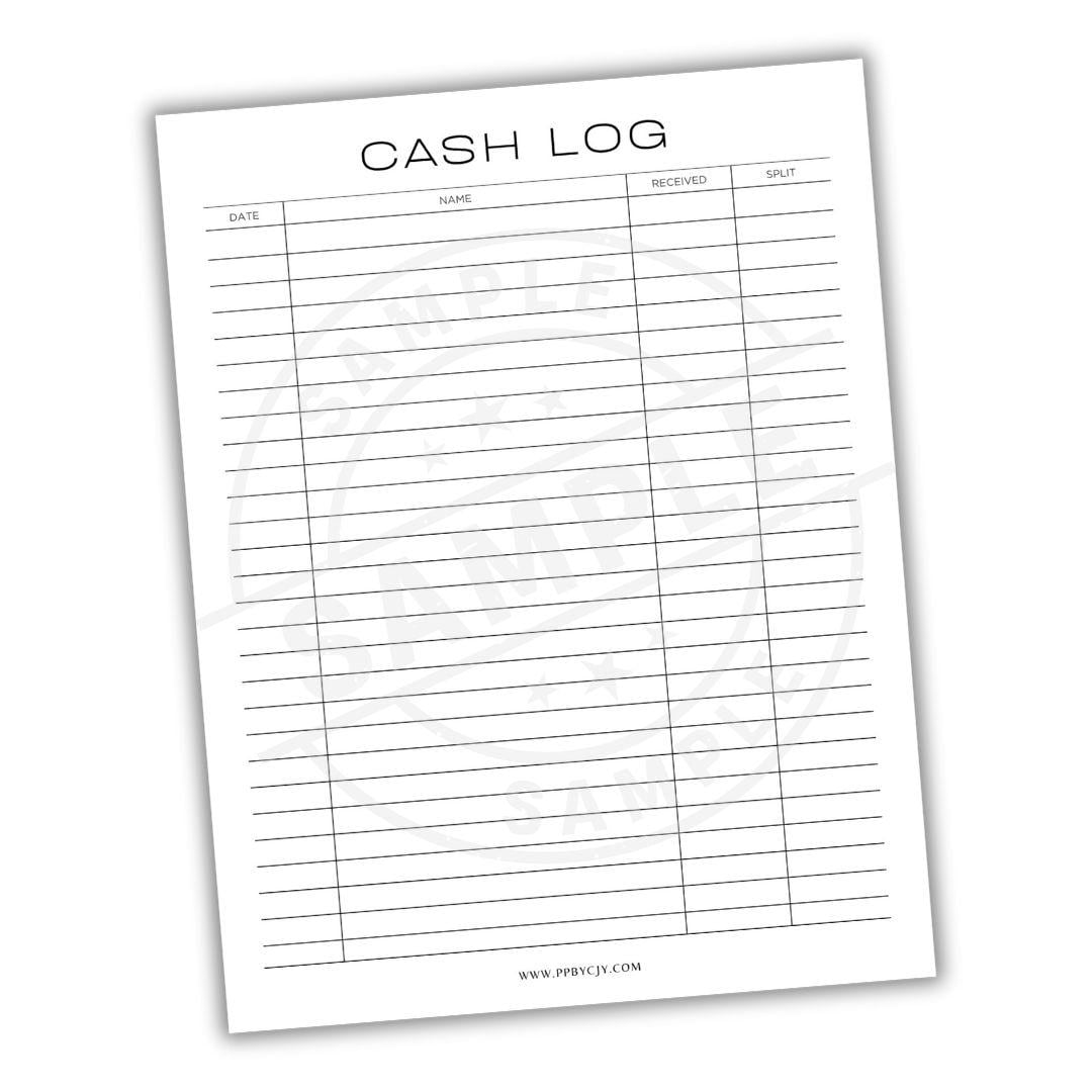 Cash Log Expense Tracker | Money Management Budget Planner | Cash Flow ...