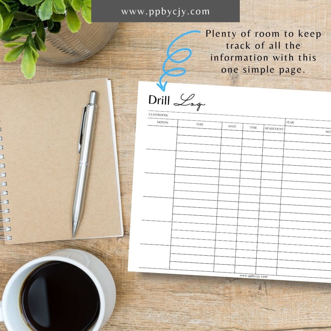 Classroom Drill Log Printable Template | Digital Download | Emergency ...