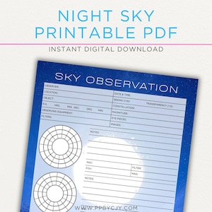 Night Sky Observation | Stargazing Log and Astronomy Tracker ...