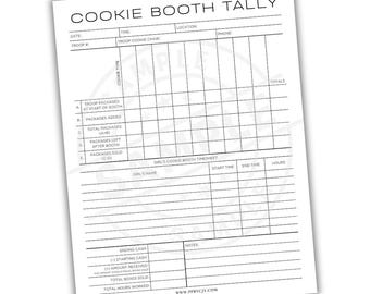 Girl Scout Cookie Booth Tracker - Etsy