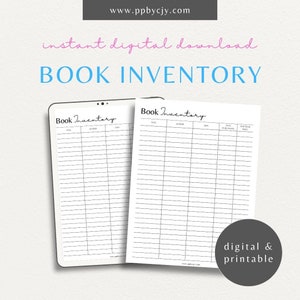 Book Collection Inventory | Personal Library Organization | Home ...