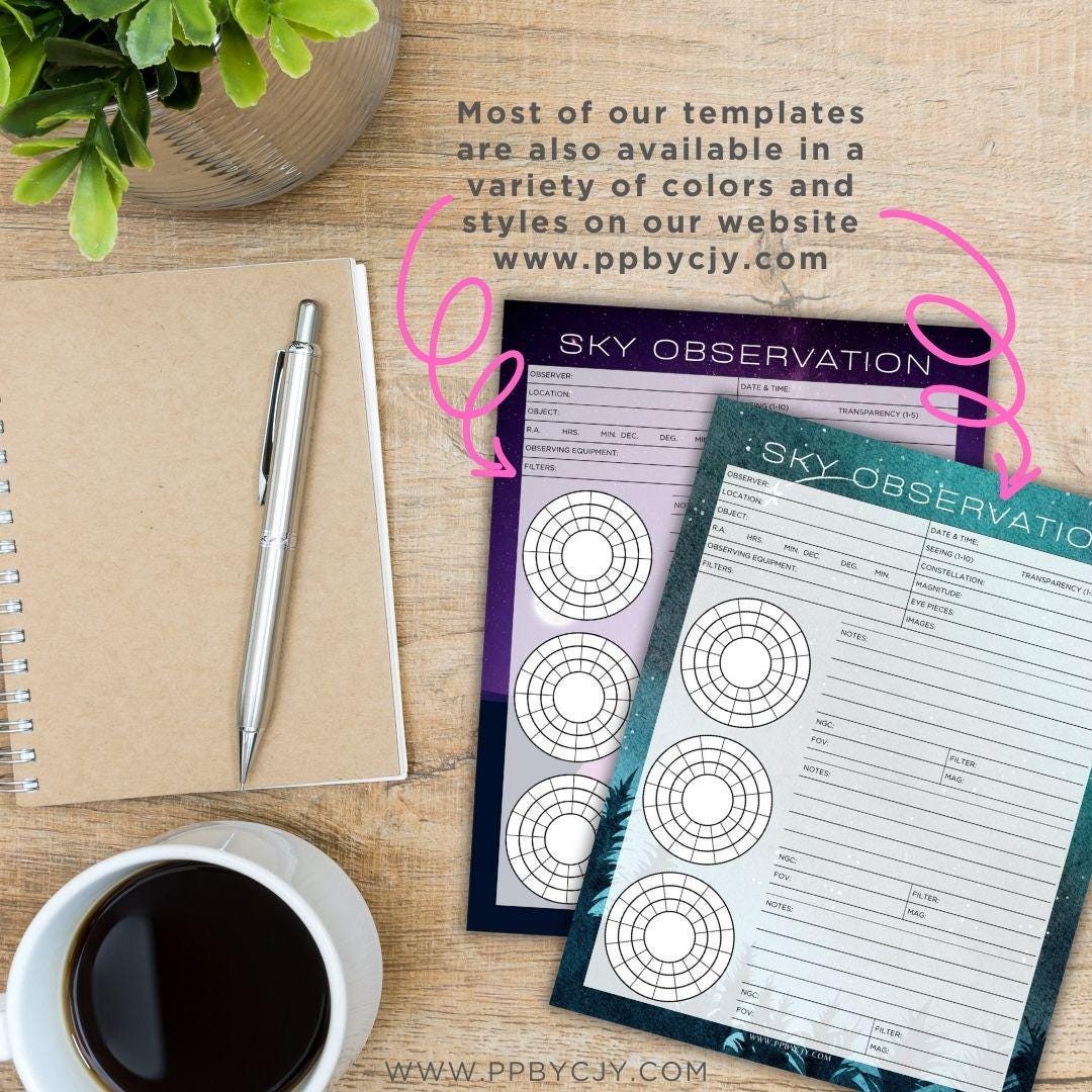 Night Sky Observation | Stargazing Log and Astronomy Tracker ...