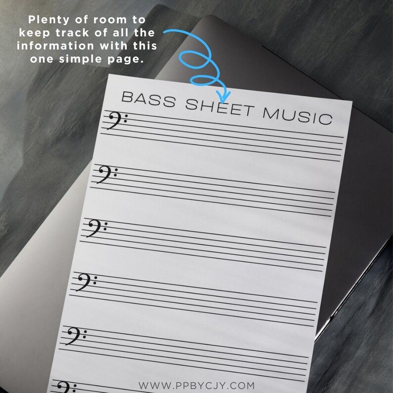 Sheet Music Printable PDF Template 12 Page Bundle | Music Composition ...