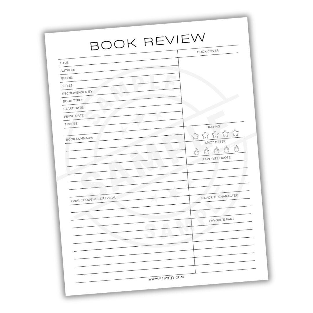 Book Review Sheet Printable PDF | Reading Reflection Page | Track ...