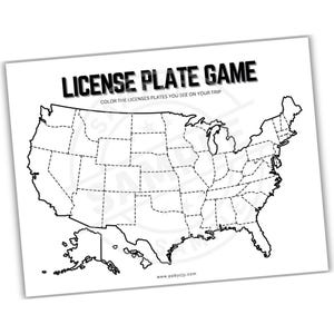 License Plate Game Printable Template | Fun Road Trip Activity | Car ...