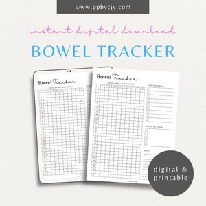 Bowel Movement Tracker | Digestive Habits Bowel Function Log | Stool ...