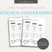 Kitchen Conversion Measurement Chart Cooking Baking Measurement Guide ...