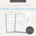 Cross Stitch Planner Printable Template Digital Download Craft Project ...