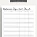 Bathroom Sign-out Sheet Printable Template | Digital Download ...