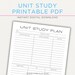 Unit Study Planner Printable | Instant Digital Download | Homeschool ...