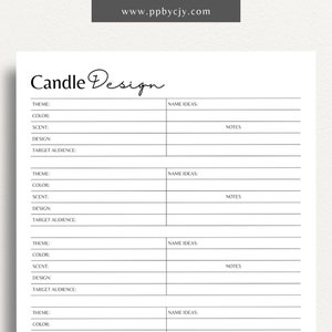 Candle Making Business Planner Bundle Candle Production Crafting ...