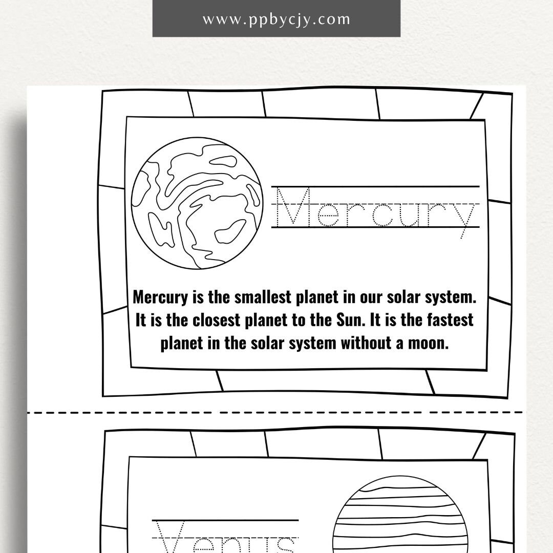 Planets Astronomy Printable Booklet | Solar System Staple Book | Space ...