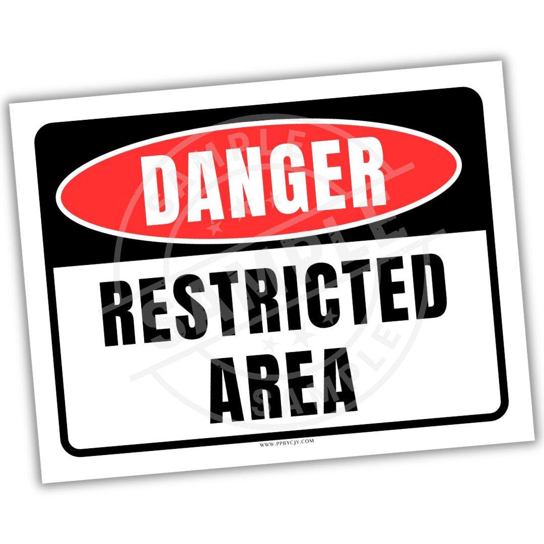 Danger Restricted Area Sign Printable | Authorized Personnel Only ...