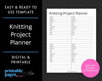 Crochet Labels Project Management Project Planner Craft - Etsy