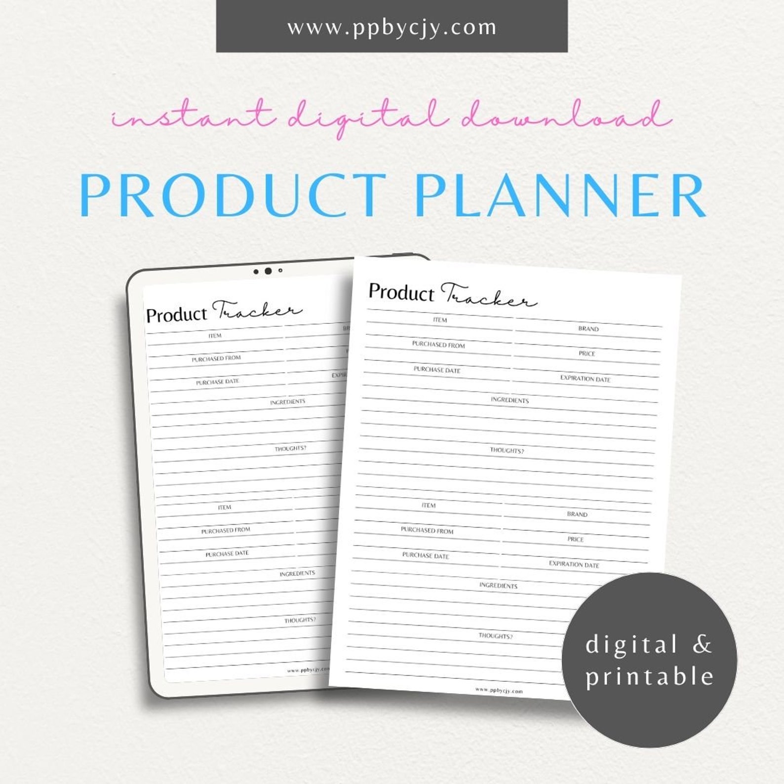 Beauty Product Tracker | Makeup Inventory Organizer | Skincare Product ...