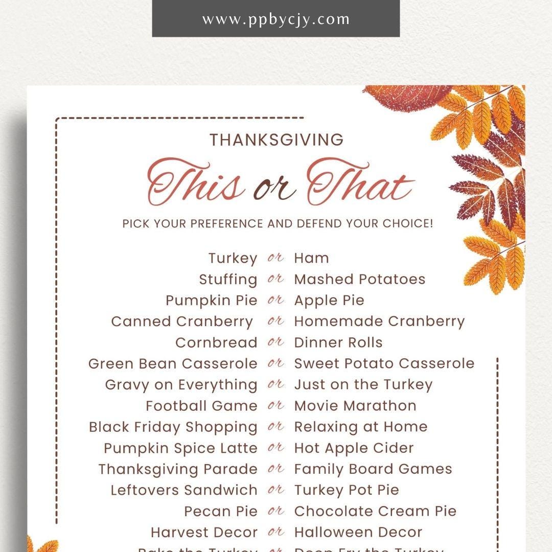Thanksgiving Game Bundle Printable Templates | Digital Download | ABC ...