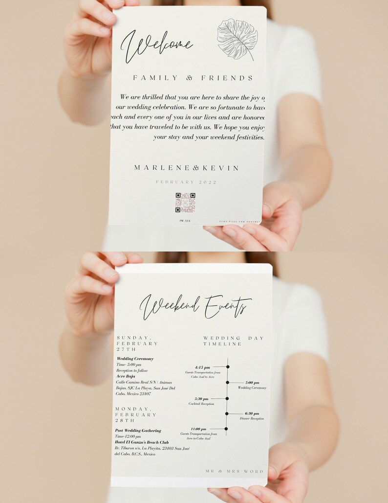 Wedding Welcome Letter - Etsy