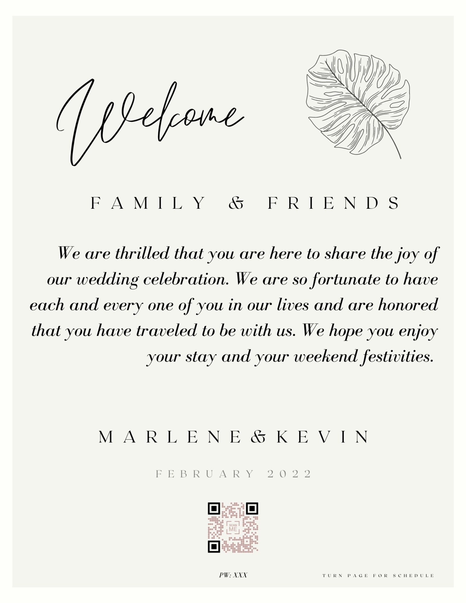 Wedding Welcome Letter - Etsy