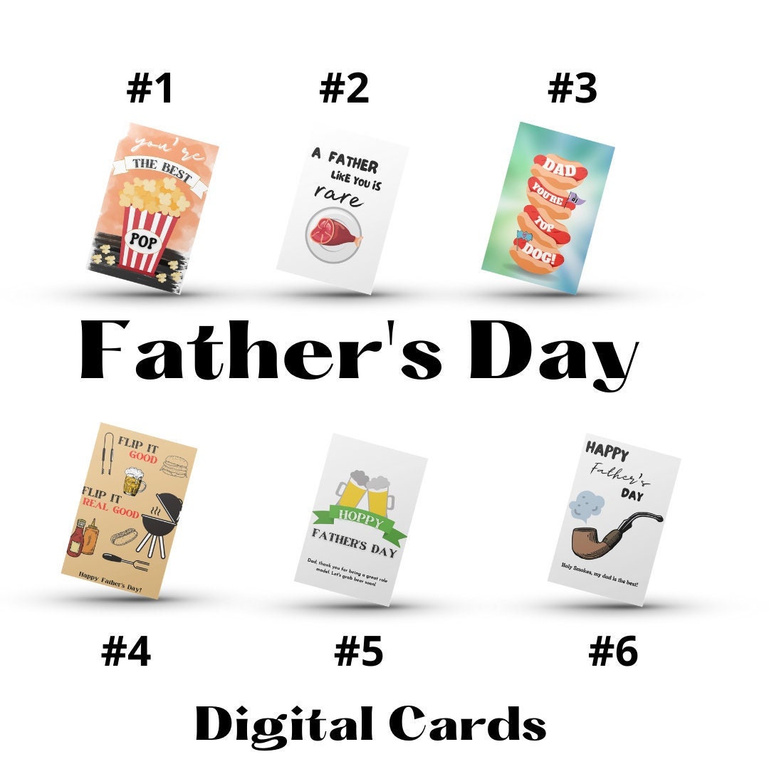 Father's Day Digital Cards - Etsy