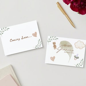 Editable - Edit Yourself- Baby Coming Soon on the Way Tell Family ...