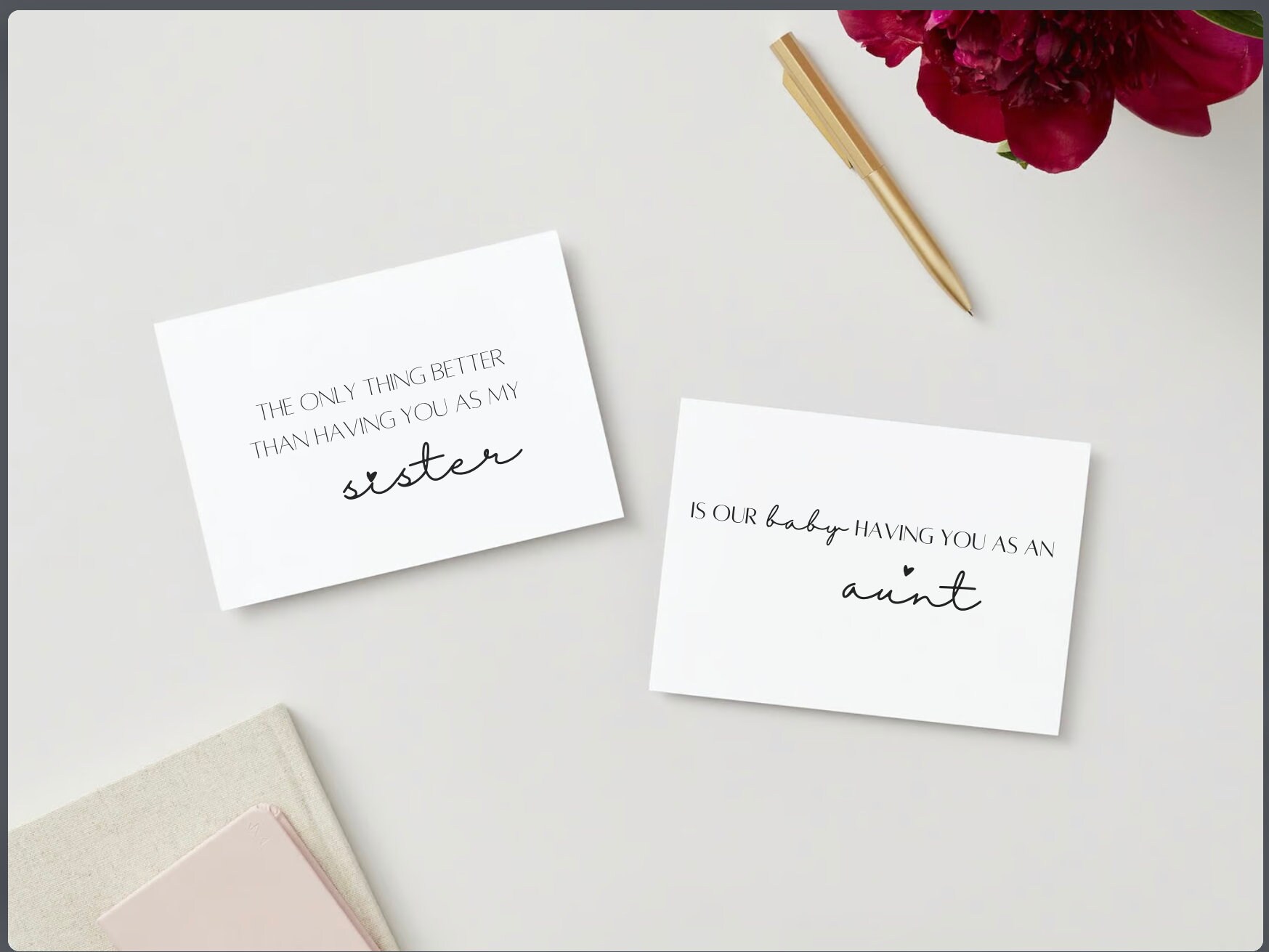 PRINTED the Only Thing Better Than Having You as My Sister is Our Baby Having You for an Aunt ...