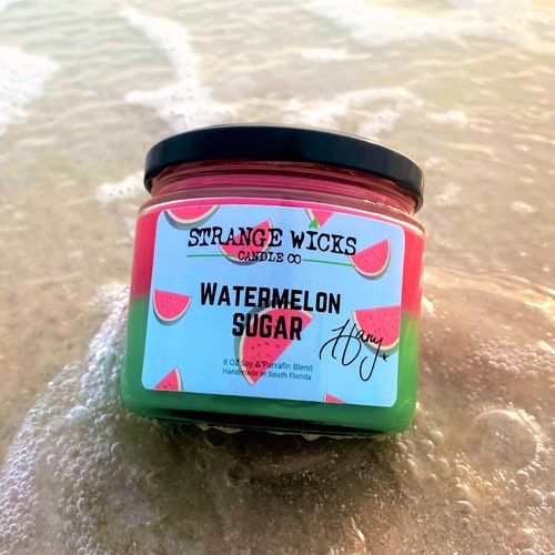 Watermelon Sugar Candle Handmade Soy Wax Candle Sweet Summer - Etsy