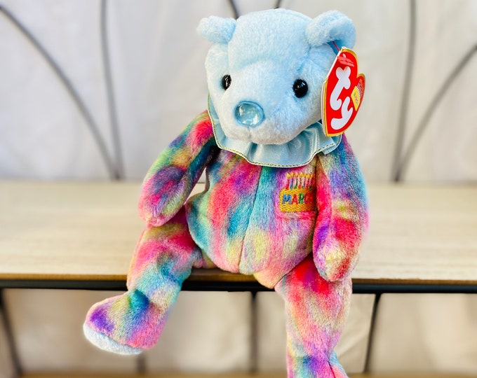 Vintage "march" the Birthday Bear - Retired Beanie Baby - Etsy