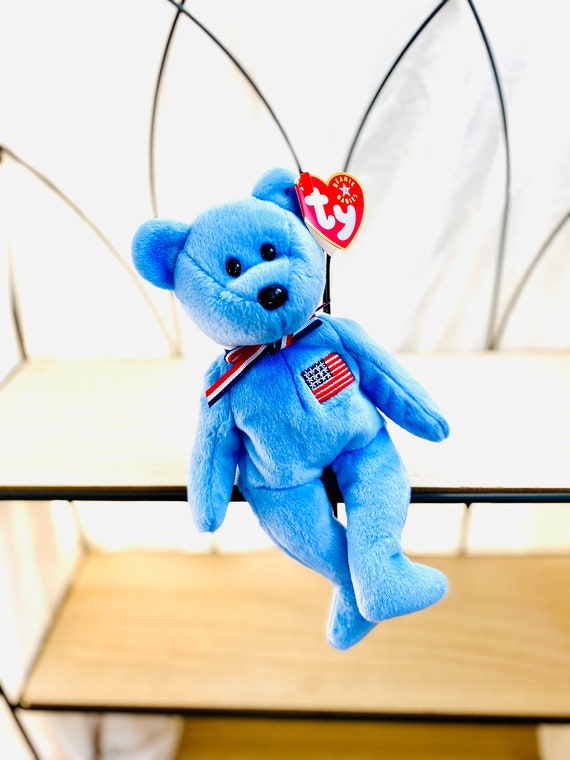 Vintage America the Red Cross Bear Retired Beanie Baby | Etsy