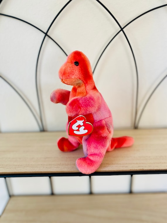 EXTREMELY RARE Vintage Rex the Dinosaur With 3nd Generation Hang Tag 1st Generation Tush Tag PVC Pellets Retired Beanie Baby Etsy UK