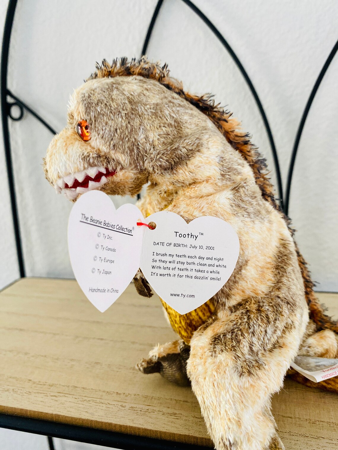 Vintage Toothy the T. Rex Dinosaur Retired Beanie Baby - Etsy