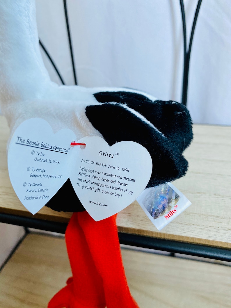 Vintage Stilts the Stork Retired Beanie Baby - Etsy