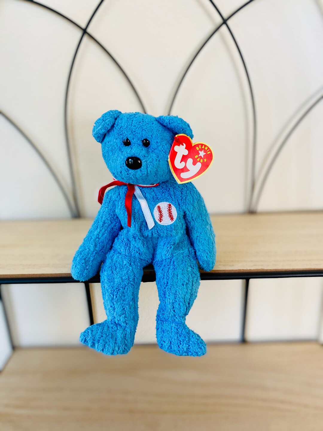 Vintage Addison the Baseball Bear - Retired Beanie Baby - Etsy