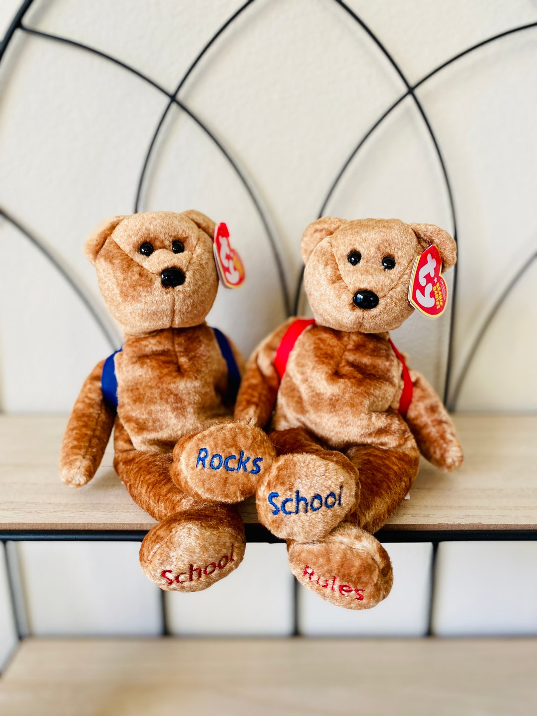 Vintage 'abc's & 123's' Back to School Bears Retired Beanie Babies - Etsy