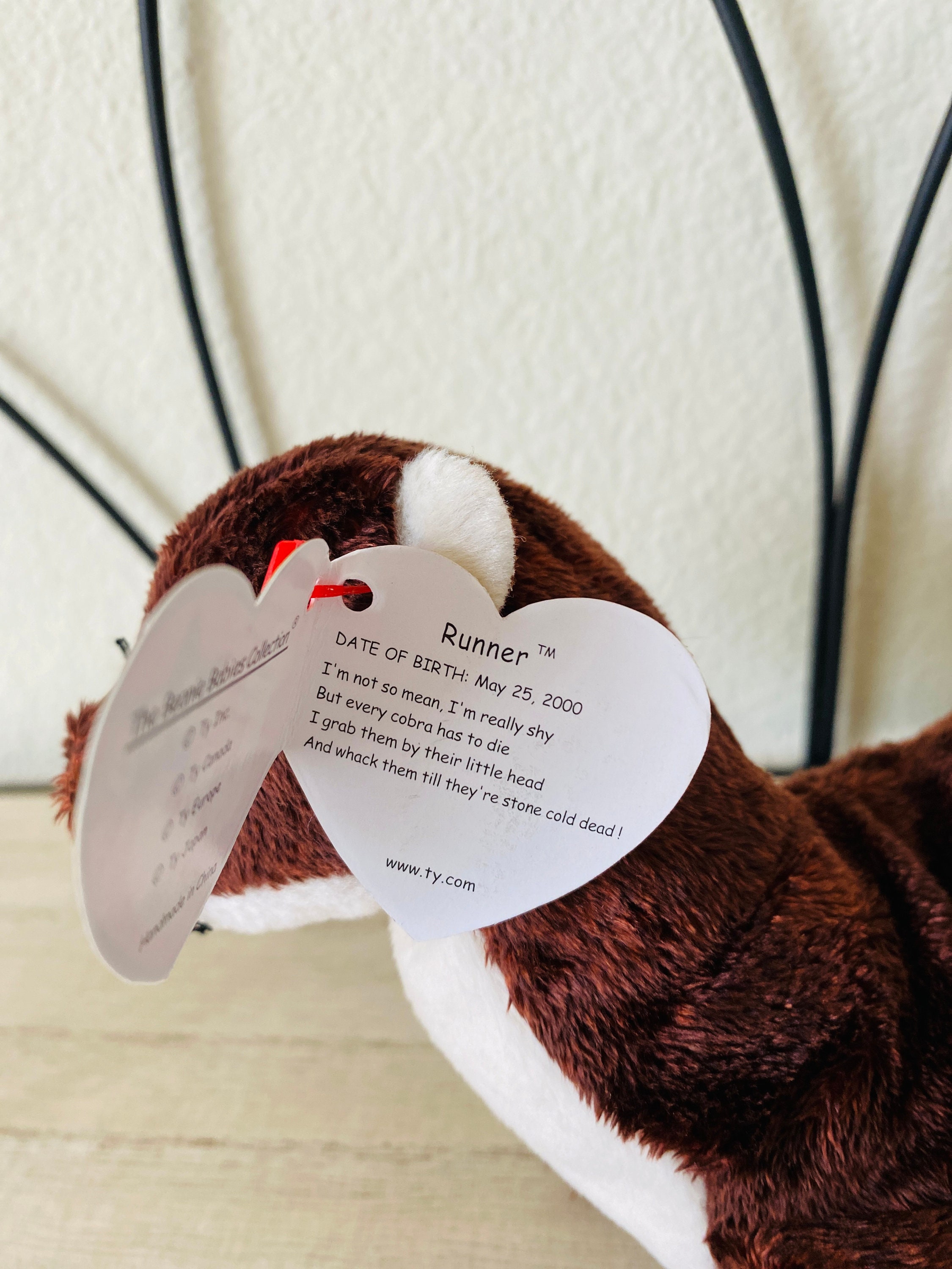 Vintage Runner the Ferret Mean & Nice Poem Tags Retired | Etsy