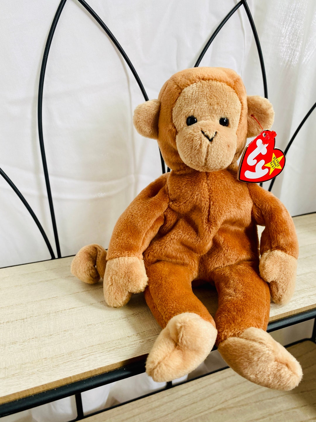 Vintage Bongo the Monkey - Retired Beanie Baby - Etsy