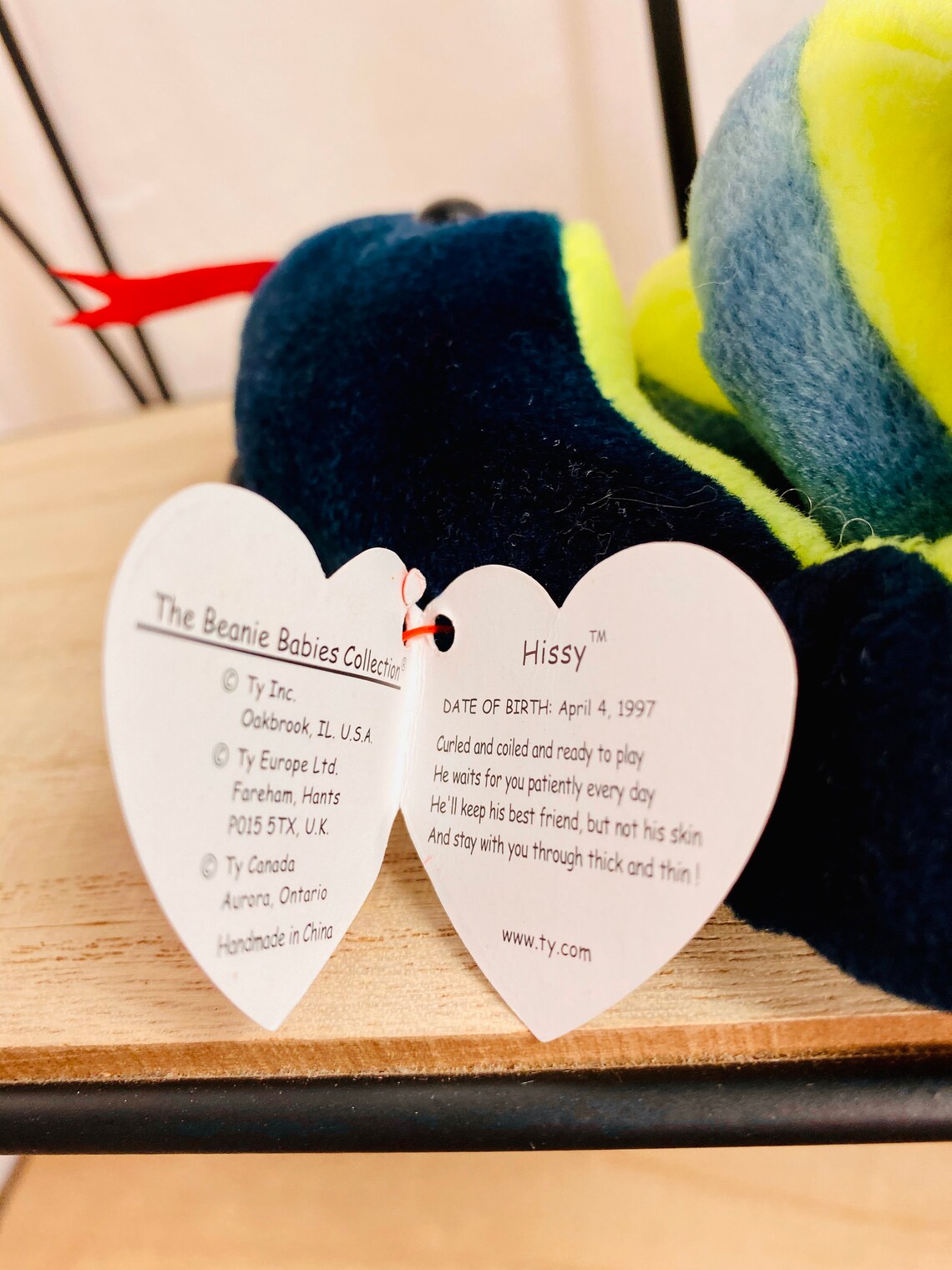 Vintage Hissy the Snake Retired Beanie Baby - Etsy