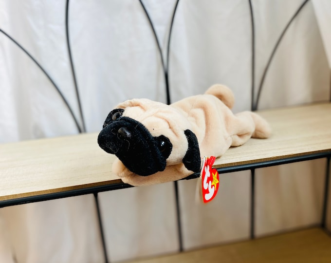 Vintage Pugsly the Pug - Retired Beanie Baby - Etsy