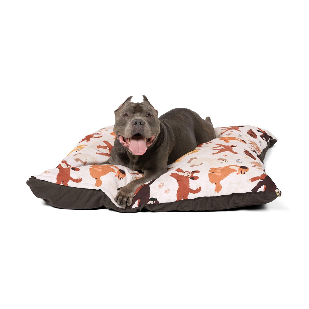 Cute Dog Pattern Pattern Pet Bed Cat and Dog Bed, Anti-anxiety Pet Bed ...