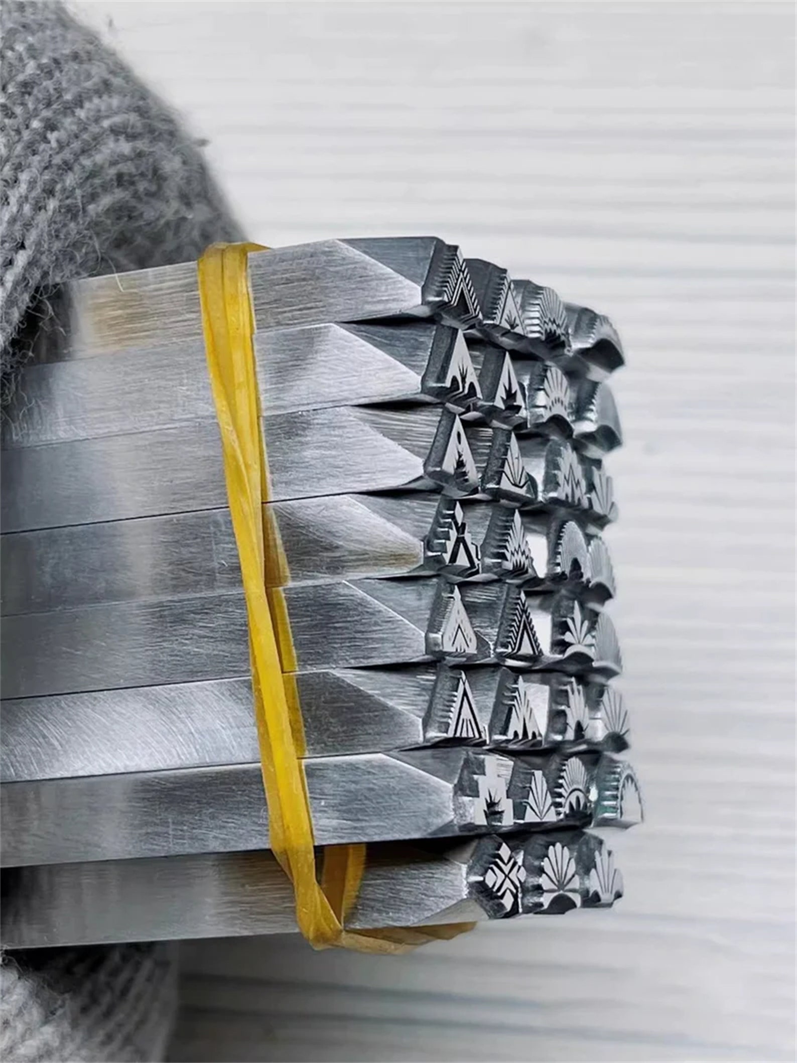 Iris/arrow/indian Inspired Triangle Steel Punches Jewelry Metal ...