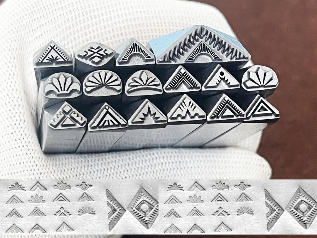 Iris/arrow/indian Inspired Triangle Steel Punches Jewelry Metal ...