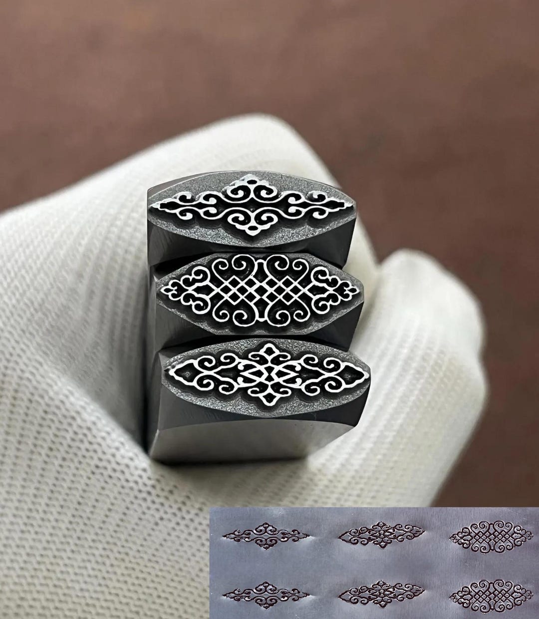 Boho Bohemian Flower Texture Steel Punches Jewelry Metal, Leather ...
