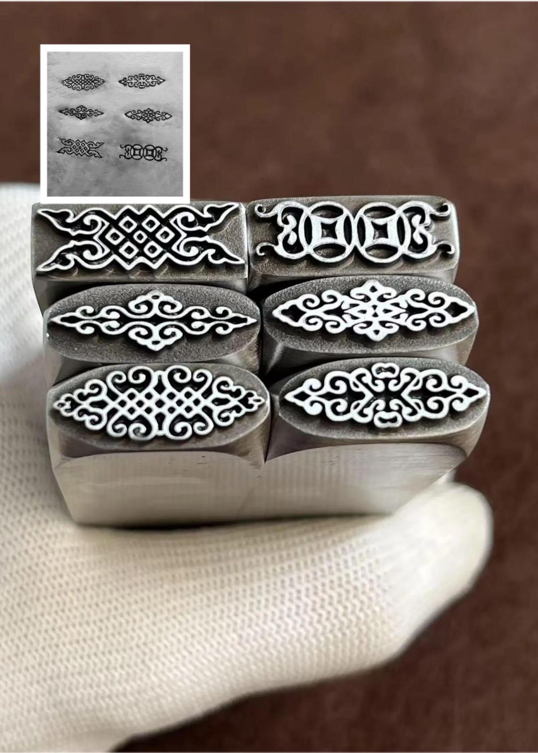 Boho Bohemian Flower Texture Steel Punches Jewelry Metal, Leather ...