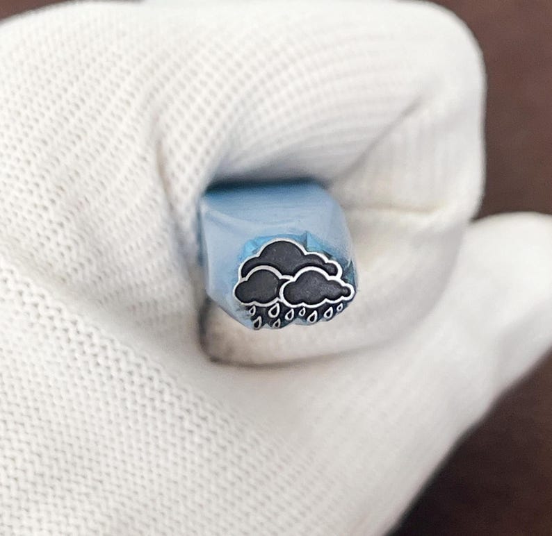 Cloud and Rain, Engraving, Steel Punch Jewelry Metal, Leather Stamping ...