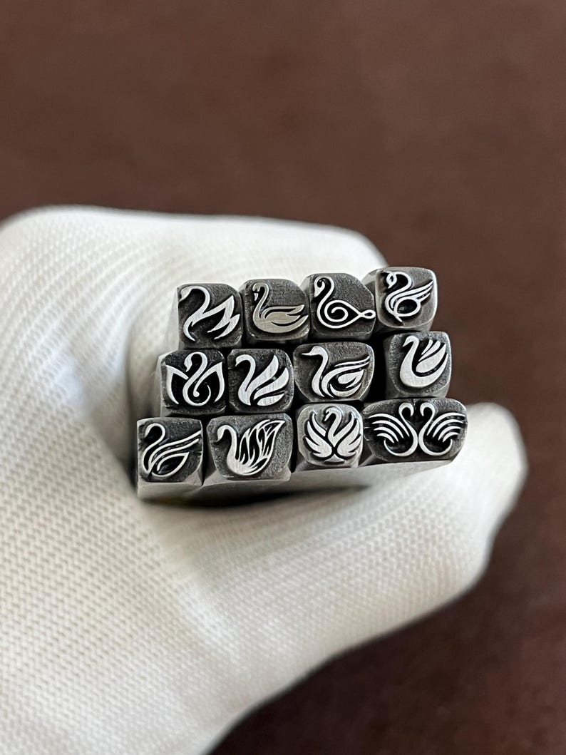 Swan Steel Punches Jewelry Metal, Leather Stamping Tools Bracelet DIY ...