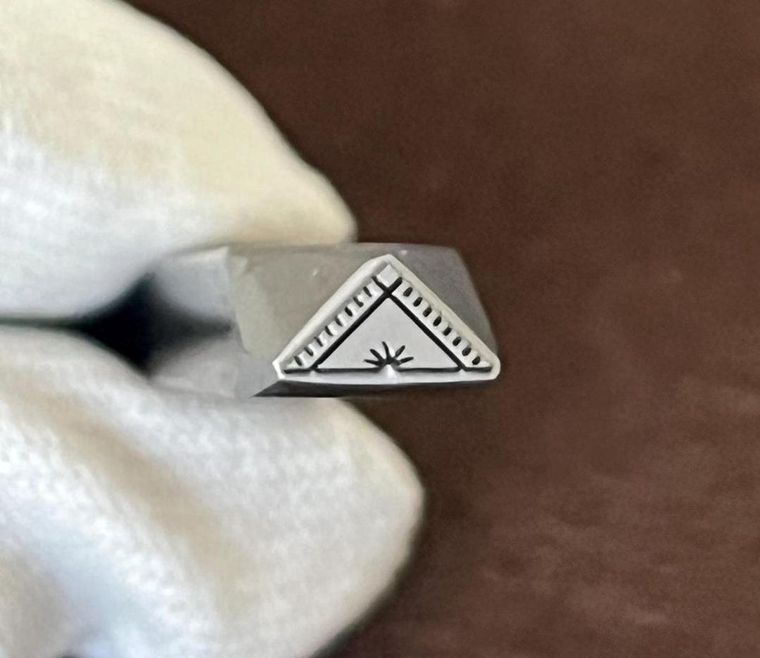 Iris/arrow/indian Inspired Triangle Steel Punches Jewelry Metal ...