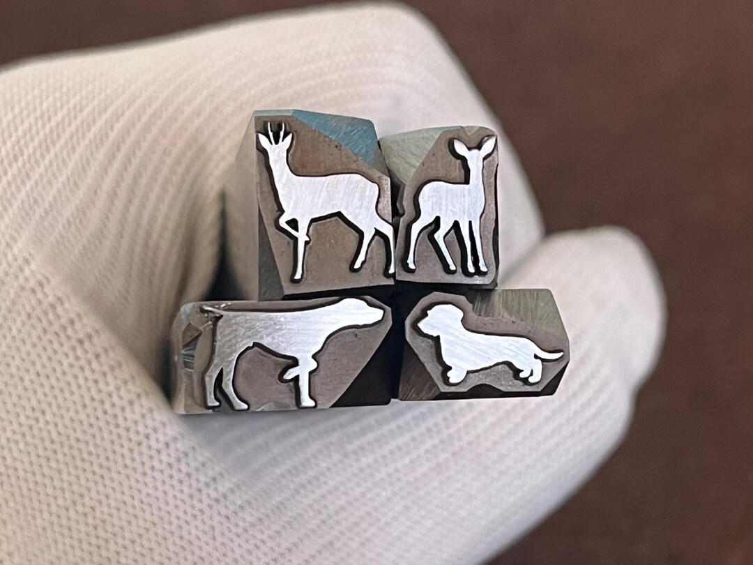 Deer/dog/forest Series Steel Punches Jewelry Metal, Leather Stamping ...